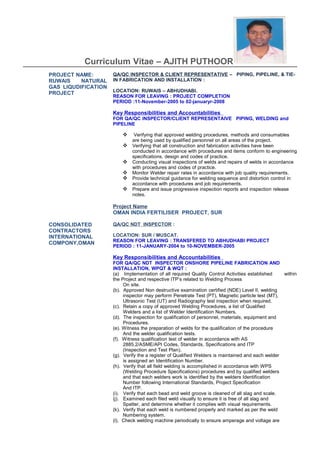 QA- QC INSPECTOR AJITH CV - Copy | DOC