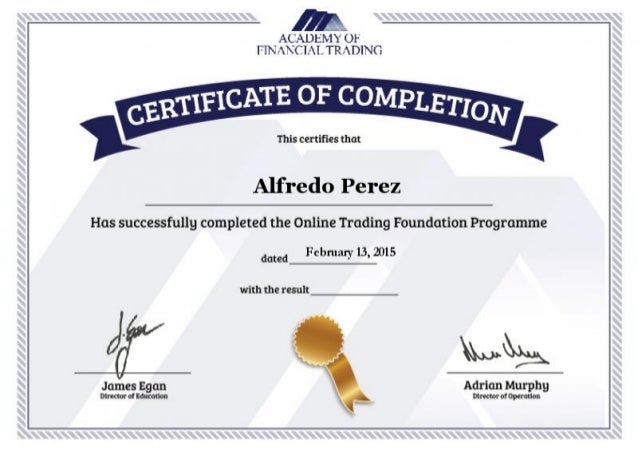 Academy of Trading Certificate