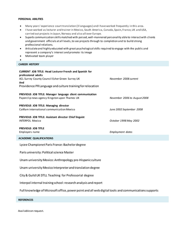 CV Catherine Eeckhout December 2016 | PDF