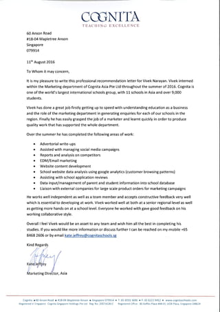 Cognita Reference Letter | PDF