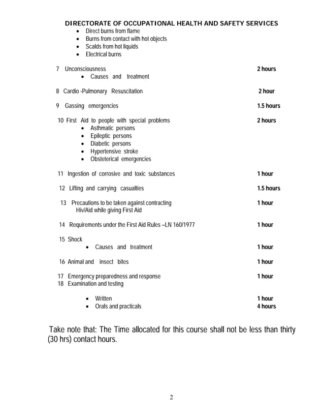 DOSH 6 FIRSTAID CURRICULUM | PDF | First Aid | Injuries