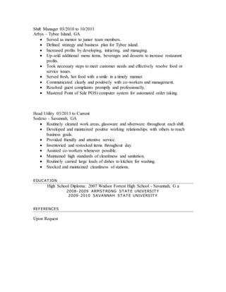 JCG resume | DOCX | Business Administration | Business