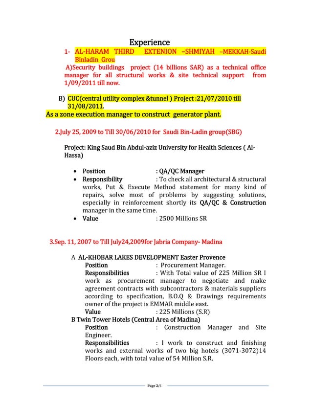 C.V. small size | PDF