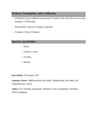 Resume Nithya Kishore | DOCX