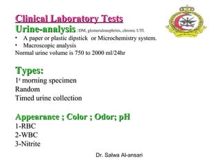 Renal diagnostic and Laboratory Tests | PPT