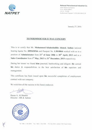 NATPET Service Cert | PDF