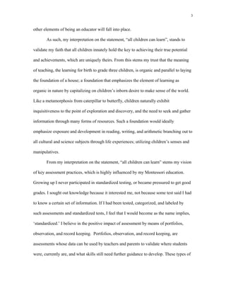 Examples Personal Philosophy