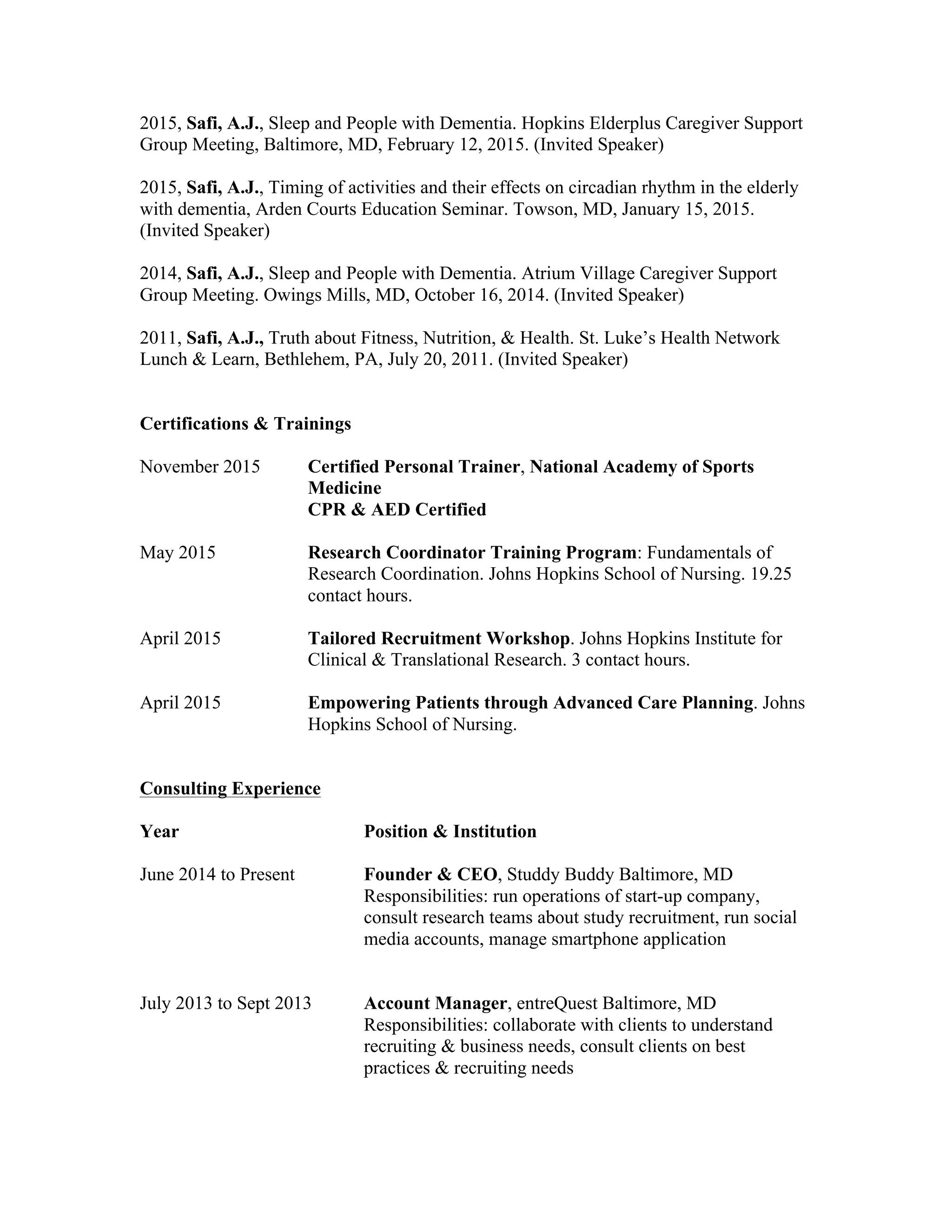 AJ Safi CV | PDF