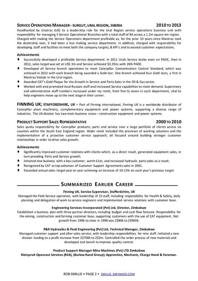 Rob Smillie CV Word | PDF