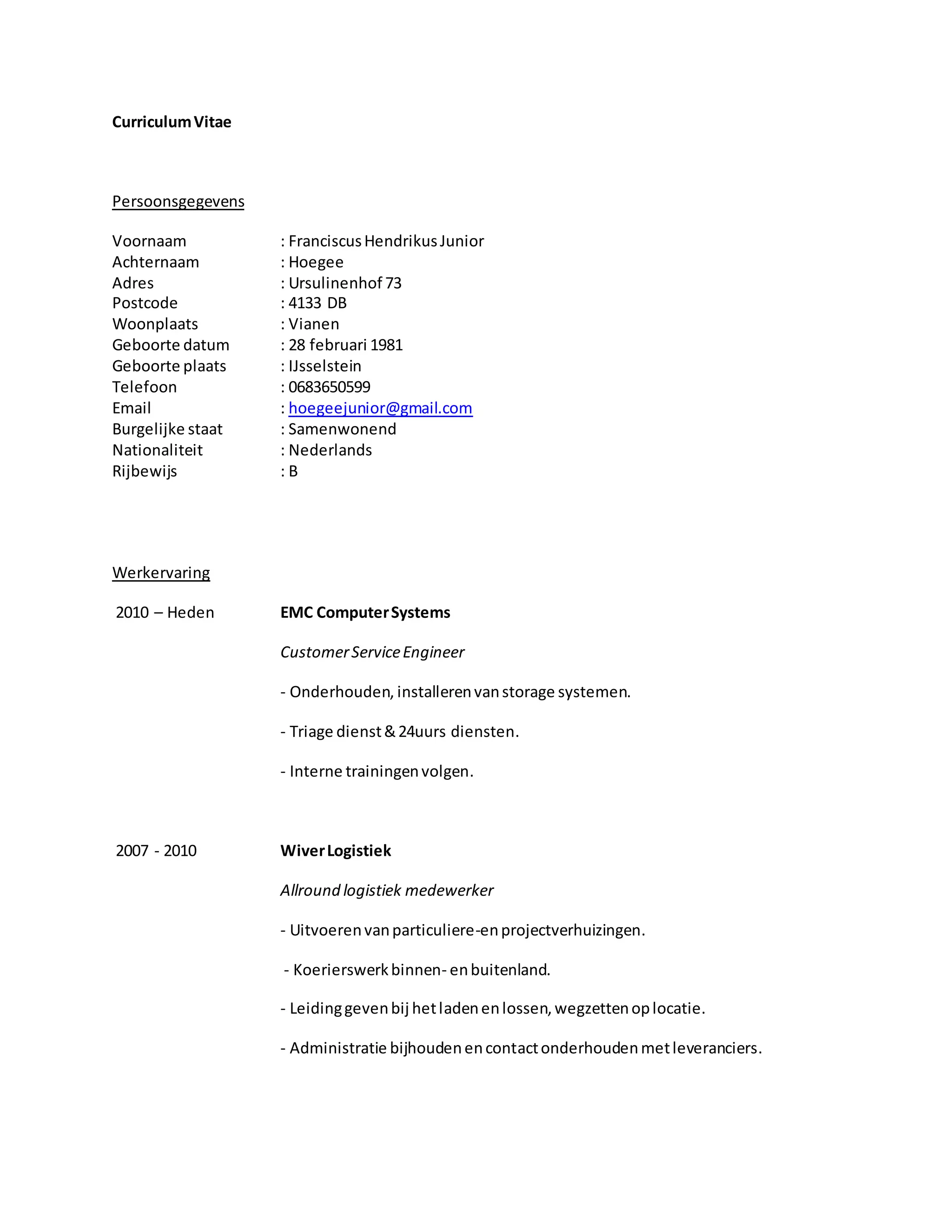 Curriculum Vitae | PDF