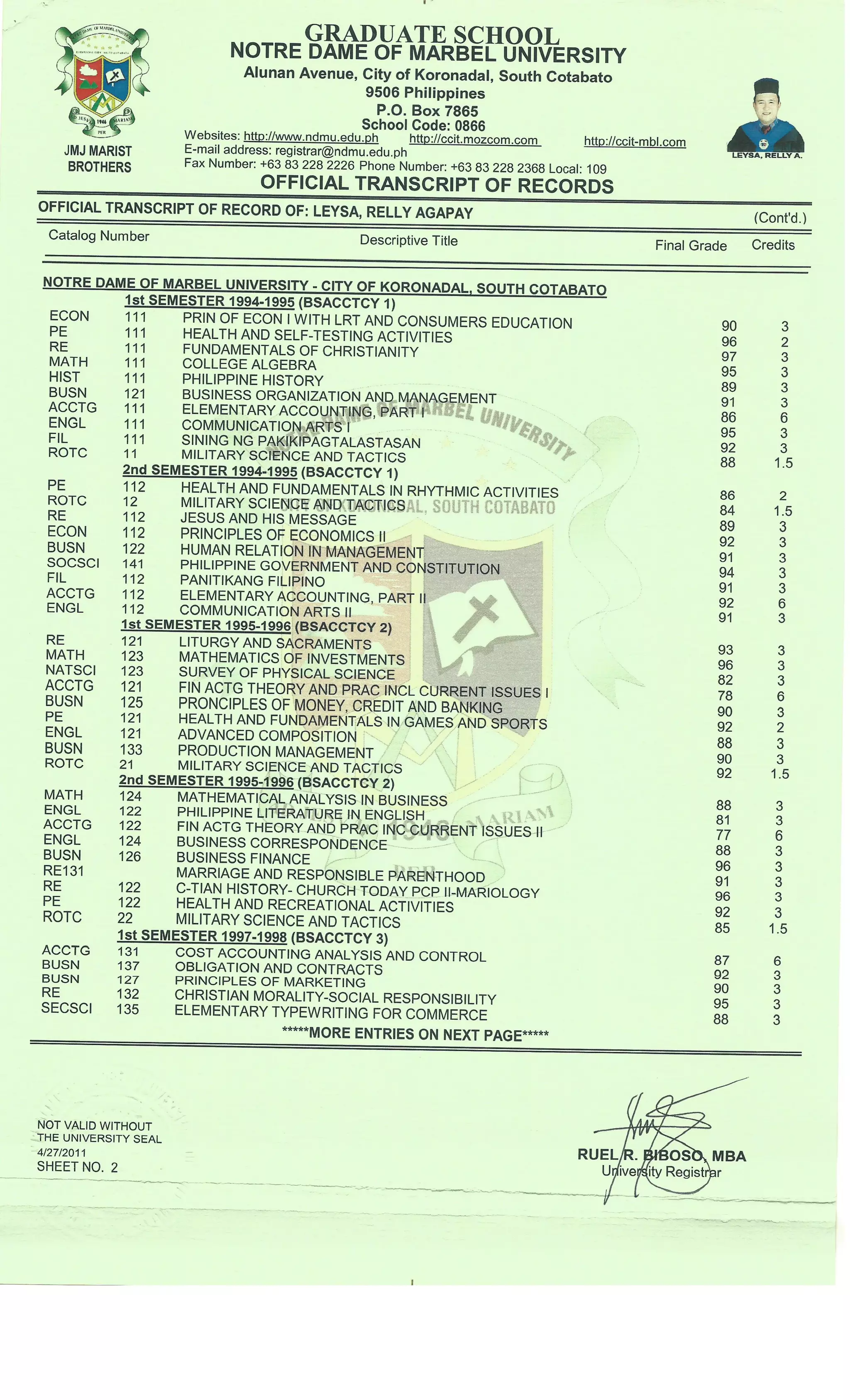 transcript.diploma undergraduate.relly leysa | PDF