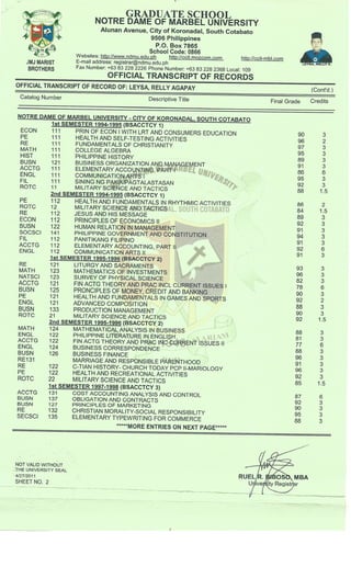transcript.diploma undergraduate.relly leysa | PDF