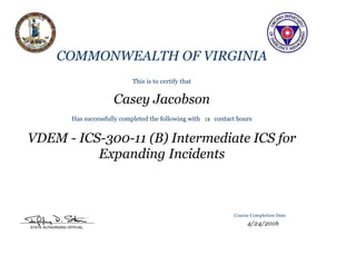 ICS-300-11 (B) Certificate | PPT