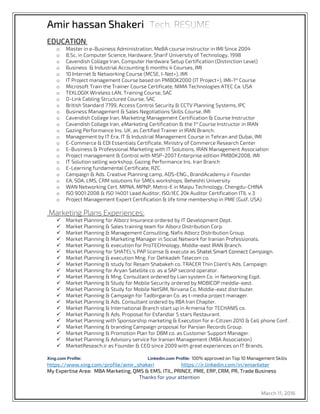 Amir Hassan Shakeri--Tech.RESUME | PDF