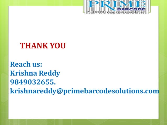 PRIME BARCODE SOLUTIONS-PPT | PPT