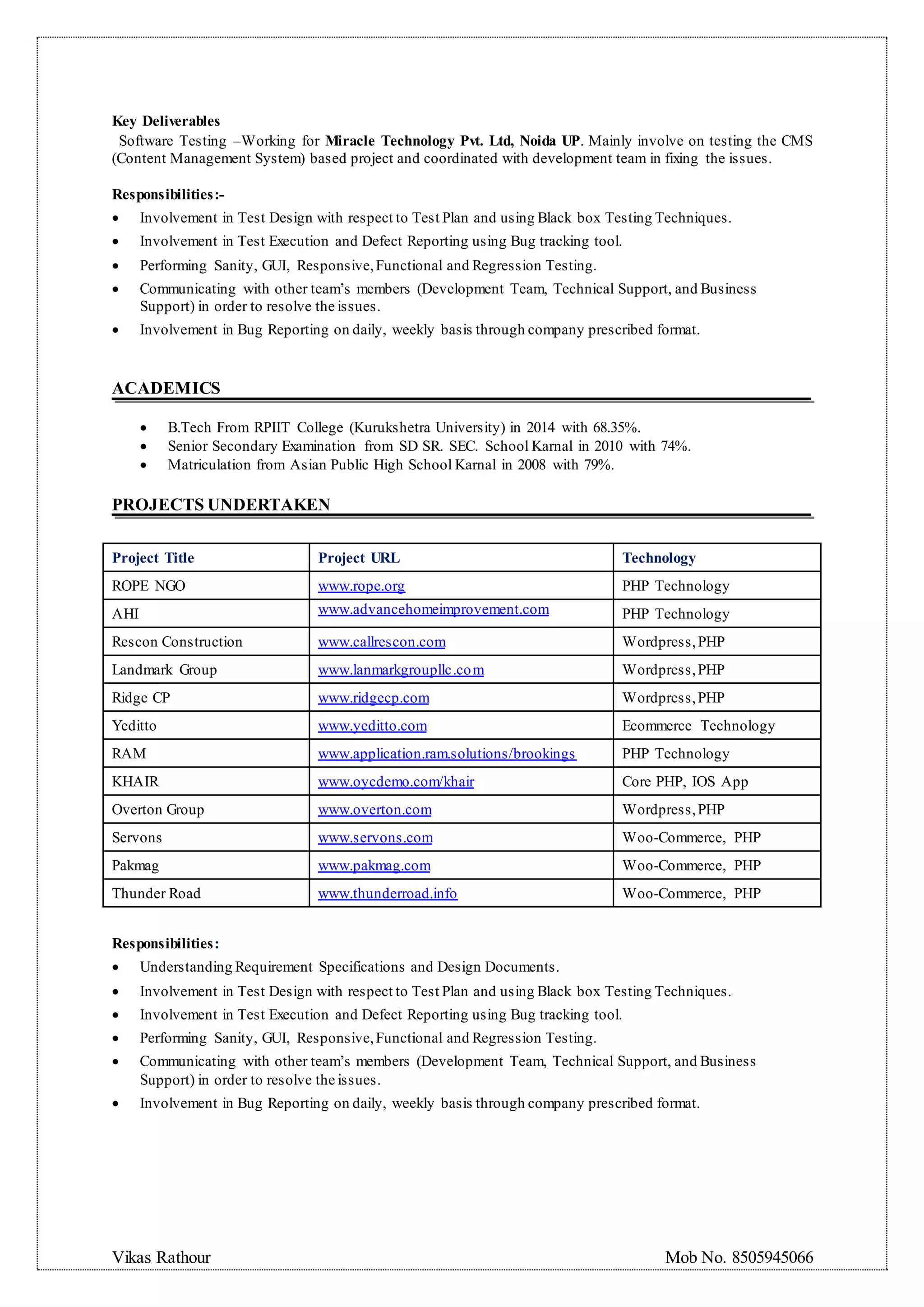 Testing Profile | DOCX | Operating Systems | Computer Software and ...