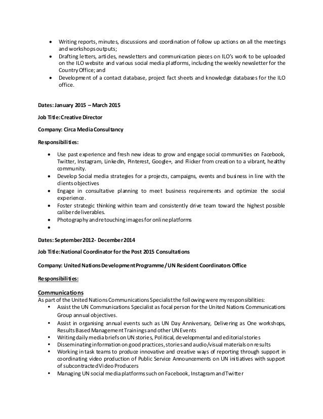 Annex 3 - Cirriculum Vitae