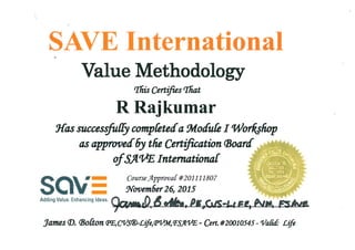 VAVE certification | PDF