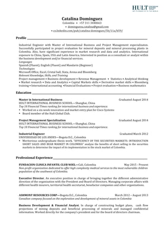 CV Catalina Dominguez | PDF
