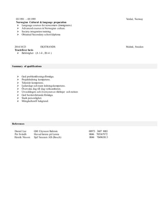 CV - Samir Ali 2015 landskrona Mai | DOCX