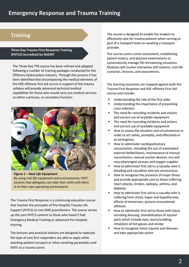 Emergency Response and trauma training | PDF | First Aid | Injuries
