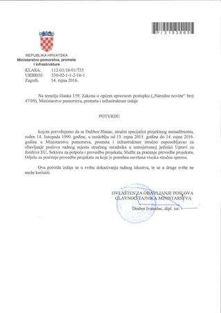 Potvrda stručno osposobljavanje | PDF