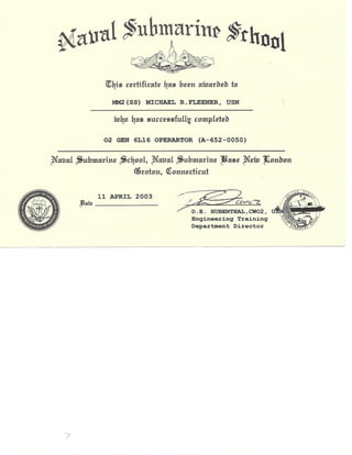 Navy Cert. | PDF