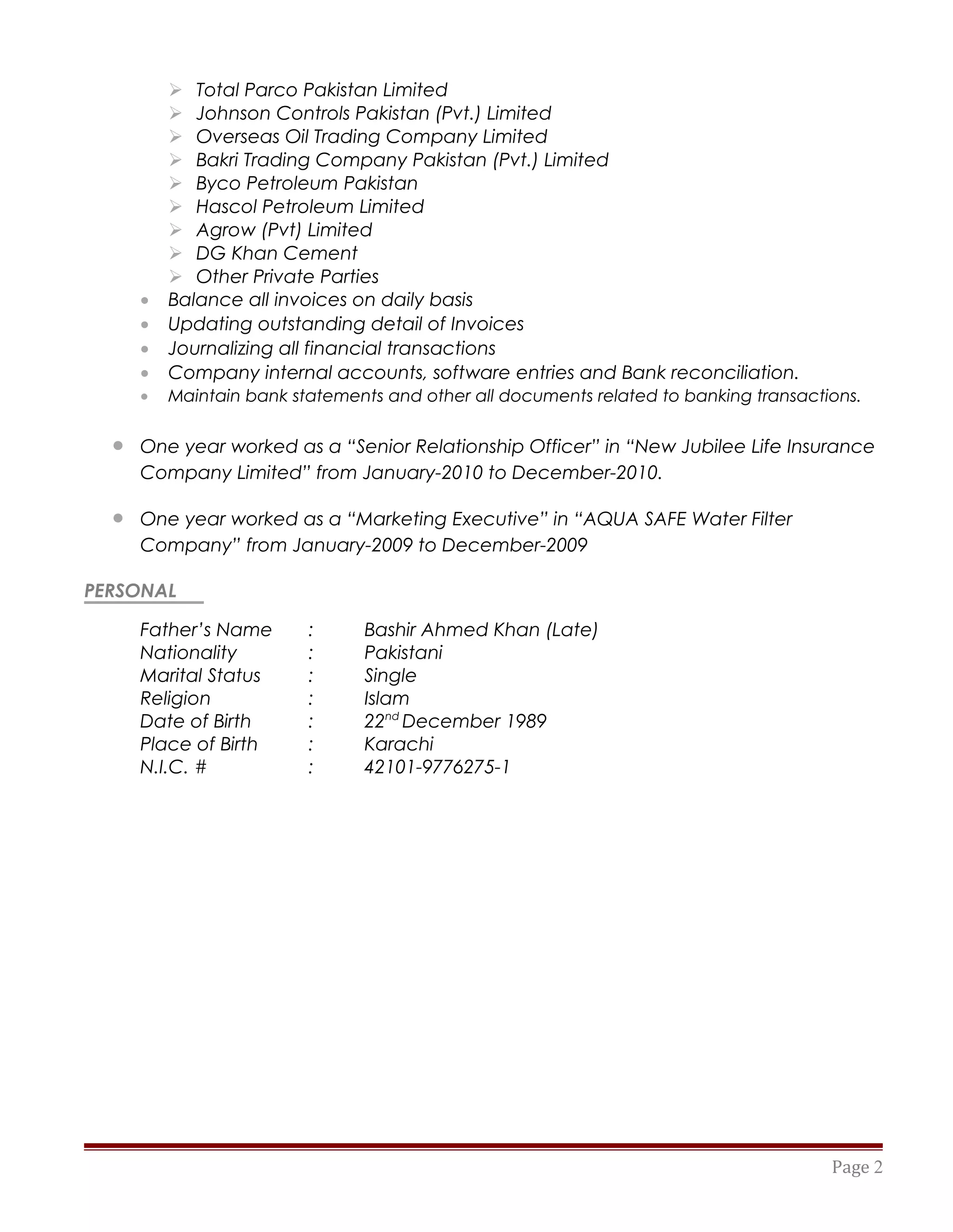 Farhan CV | PDF