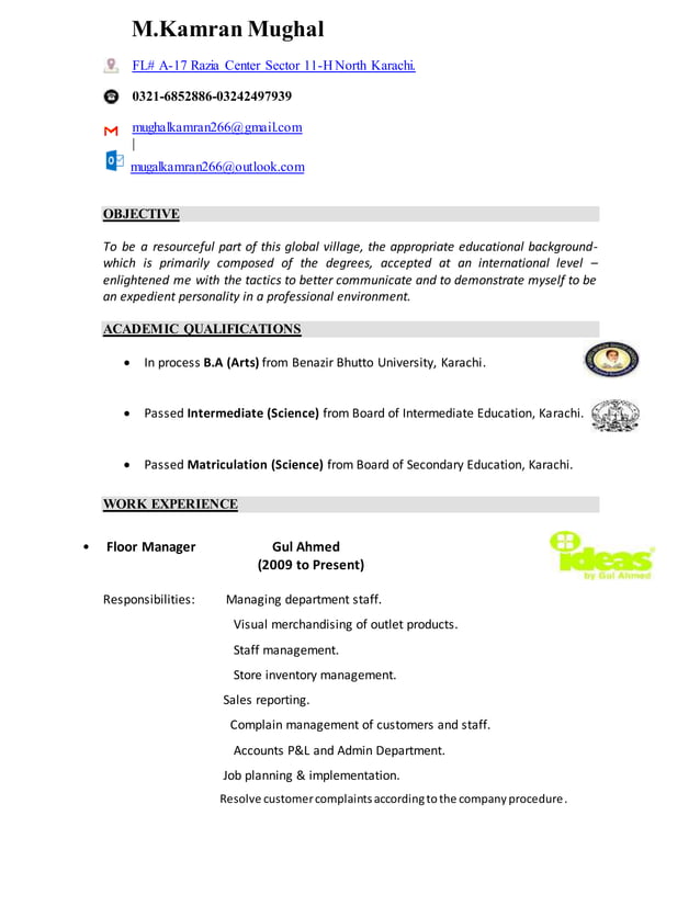 CV Kamran update | DOCX | Business | Business and Finance