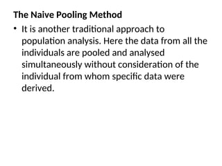 population PK analysis in drug development and course | PPT