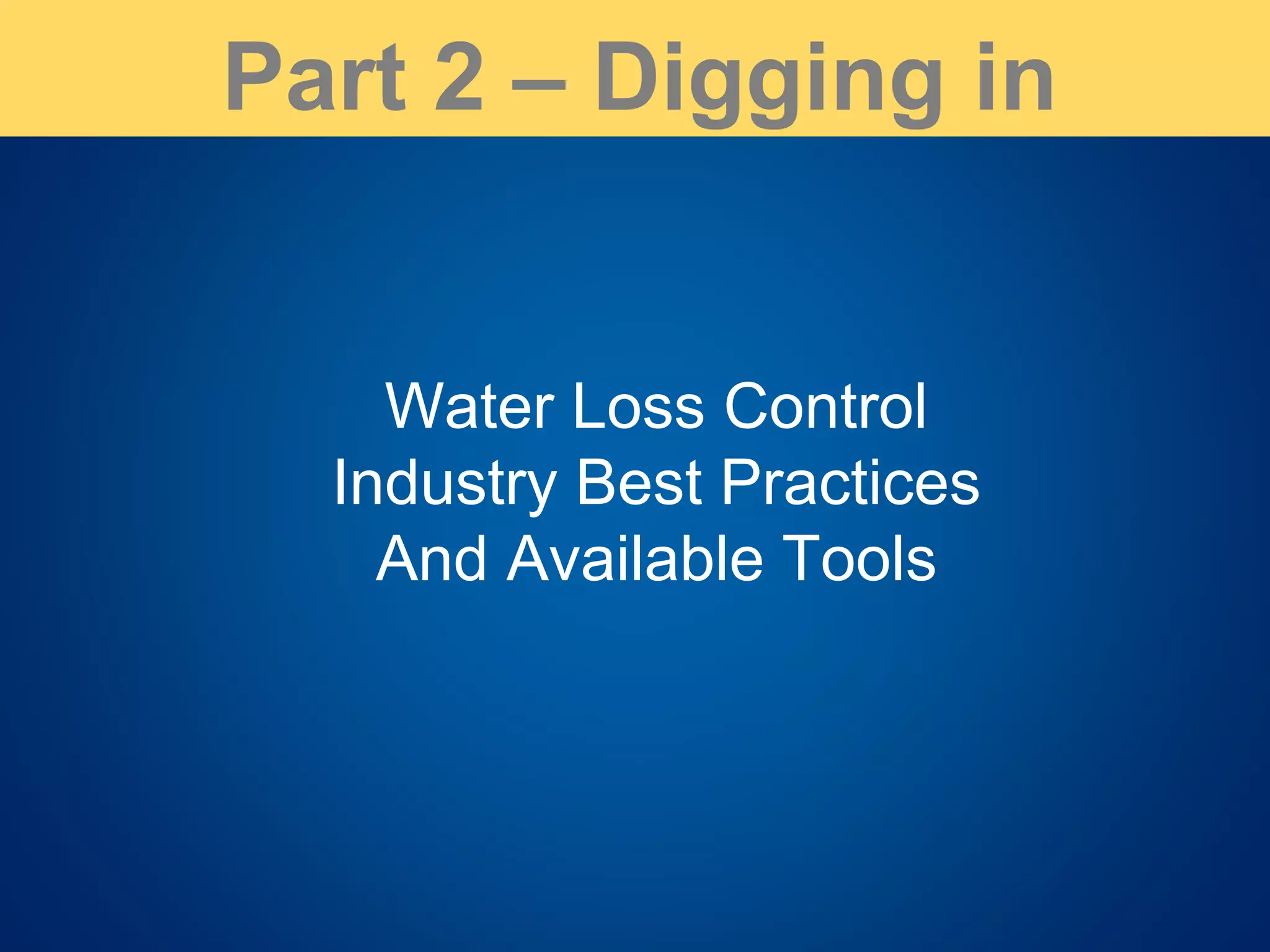 Water Loss Control and Effective Utility Management | PDF