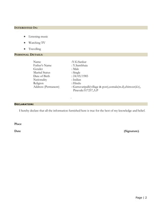 gowri mnc resume fresher sql server | DOC | Databases | Computer Software and Applications