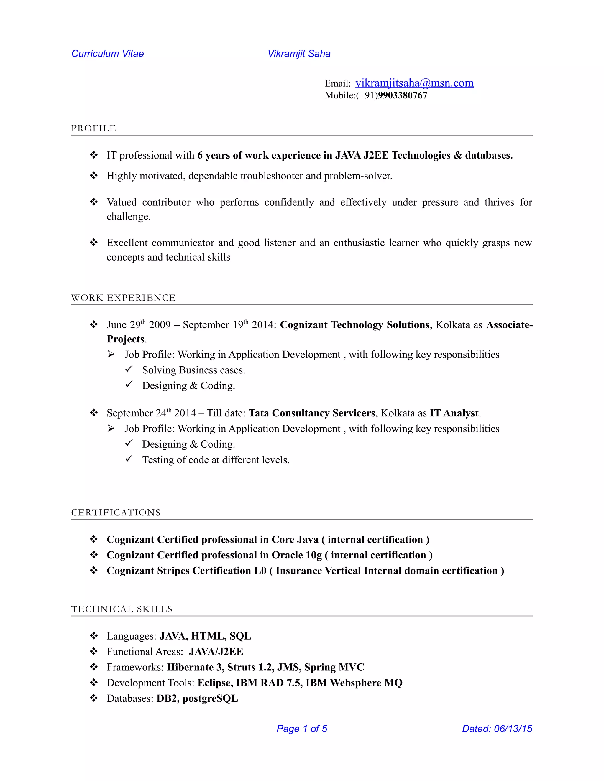 Vikramjit_Resume | PDF