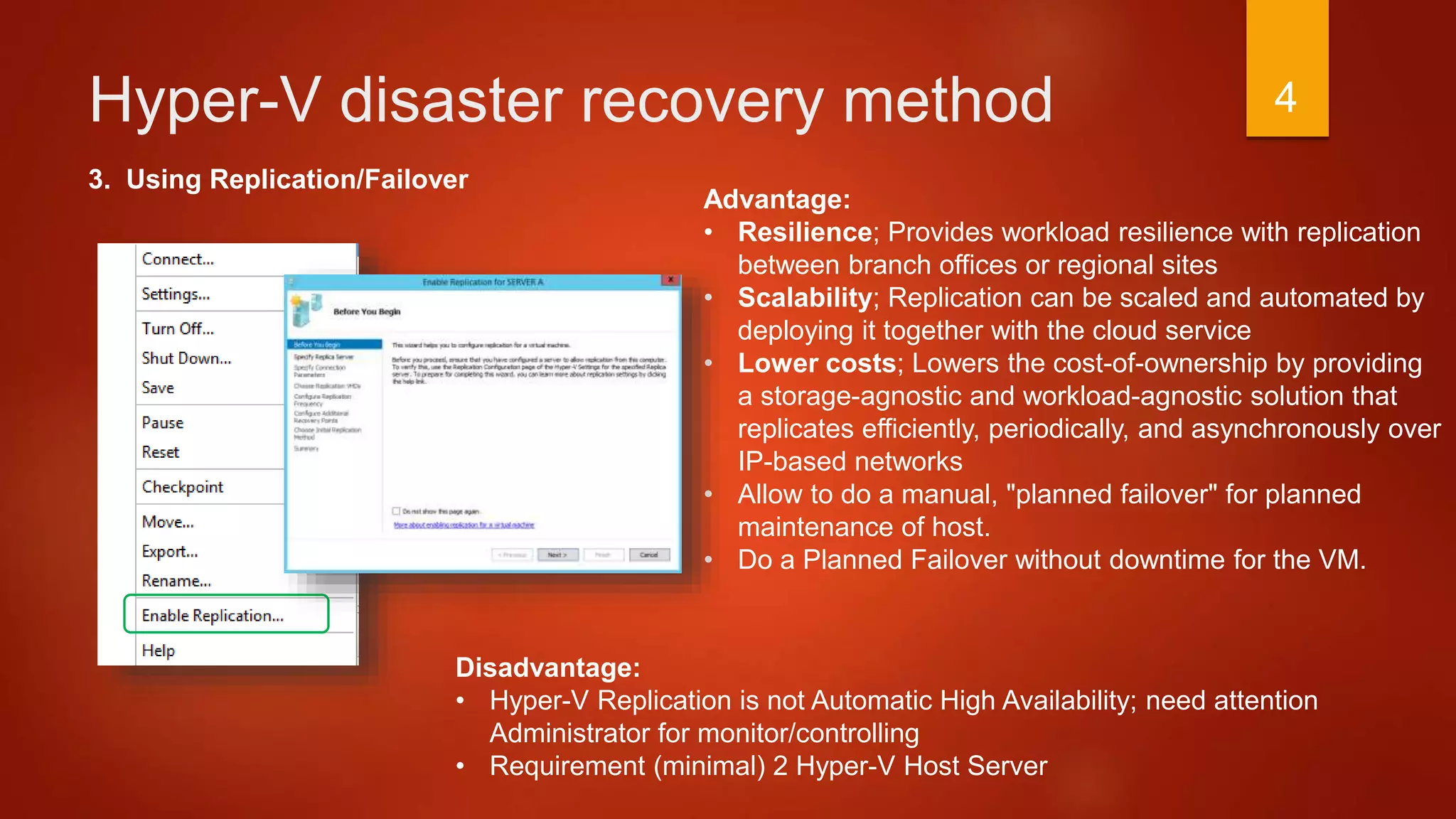 Hyper-V Disaster Recovery Optimizing | PPT