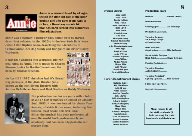Annie Programme low res version