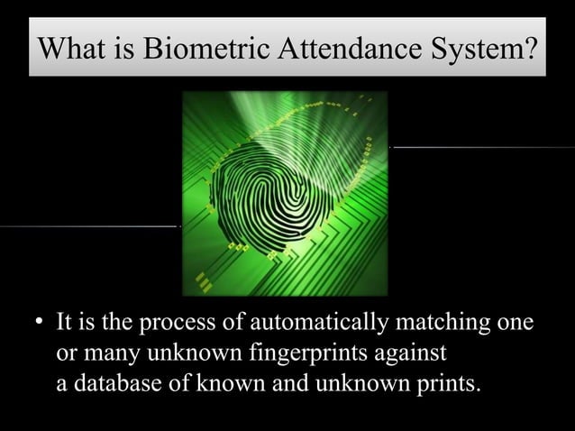 Biometric Attendence system asha | PPTX | Computing | Technology & Computing