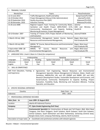 Ridwan-Resume-Environmental Specialist | PDF