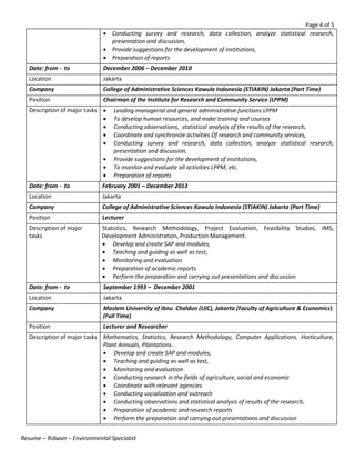 Ridwan-Resume-Environmental Specialist | PDF