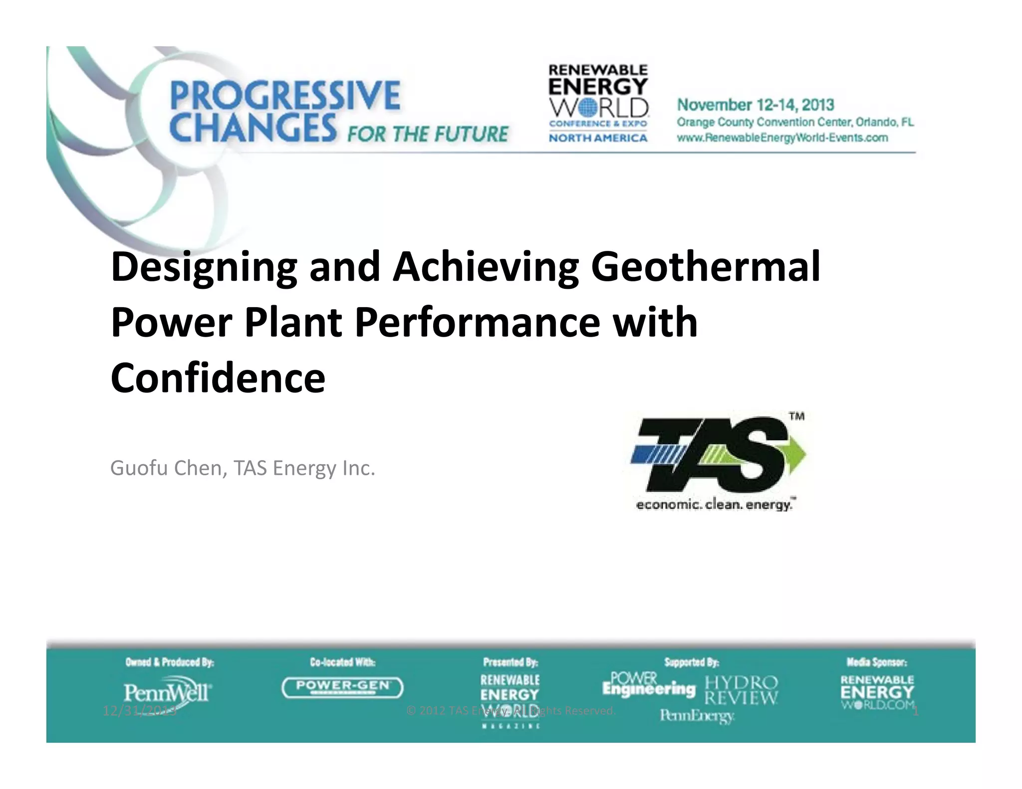 REW_Designing and Achieving Geothermal Power Plant Performance with ...