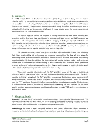 TVET Providers Mapping Report Final | PDF