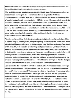 LOIS PREST 1516CDMSupervisorEvaluationForm | DOCX | Desserts and Baking ...