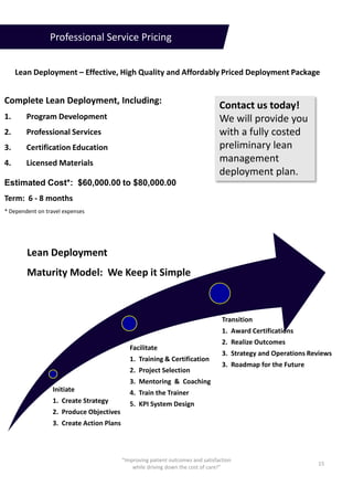 Service Description Lean Transformation for Service Excellence | PDF