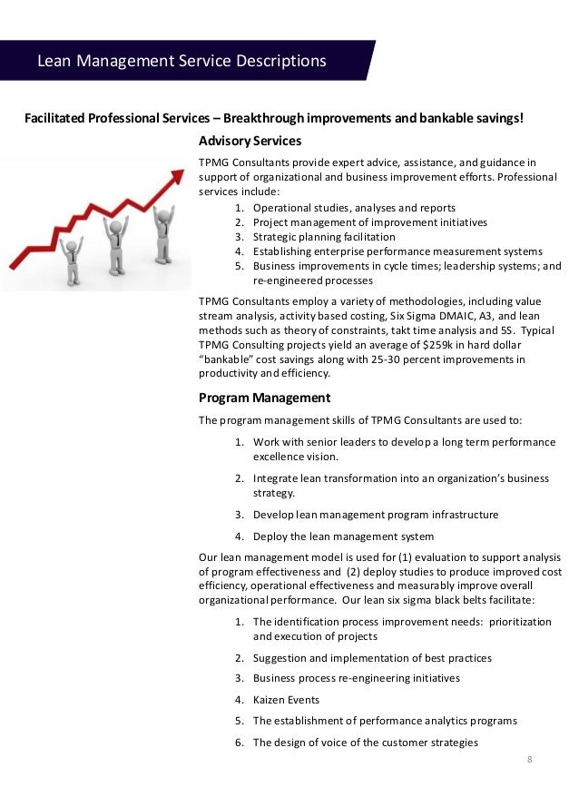 Service Description Lean Transformation for Service Excellence