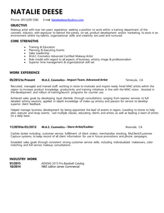 Natalie Deese Resume | DOCX