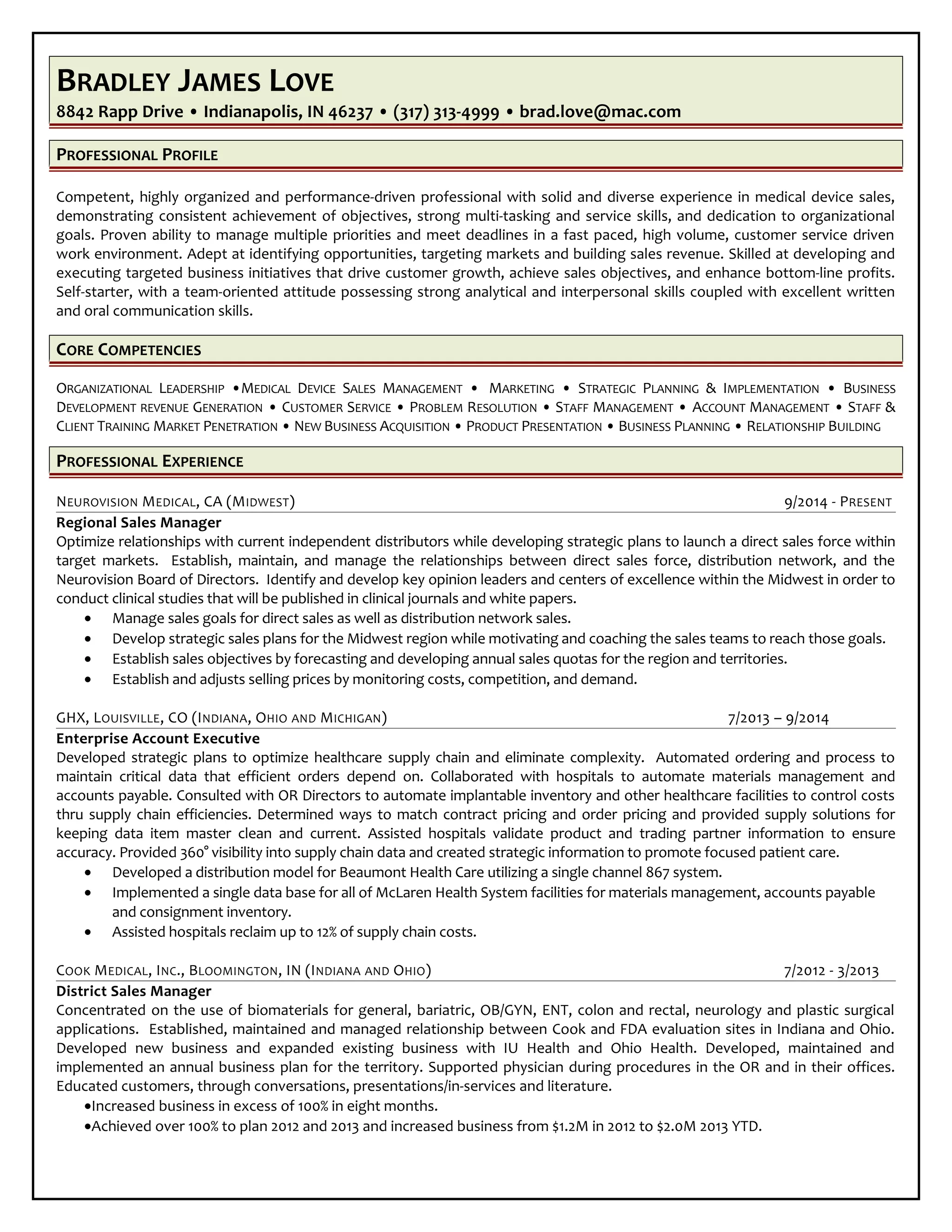 Bradley James Love_Resume_2015 B | PDF