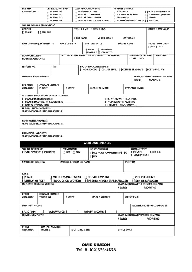 CTBC BANK APPLICATION FORM | PDF