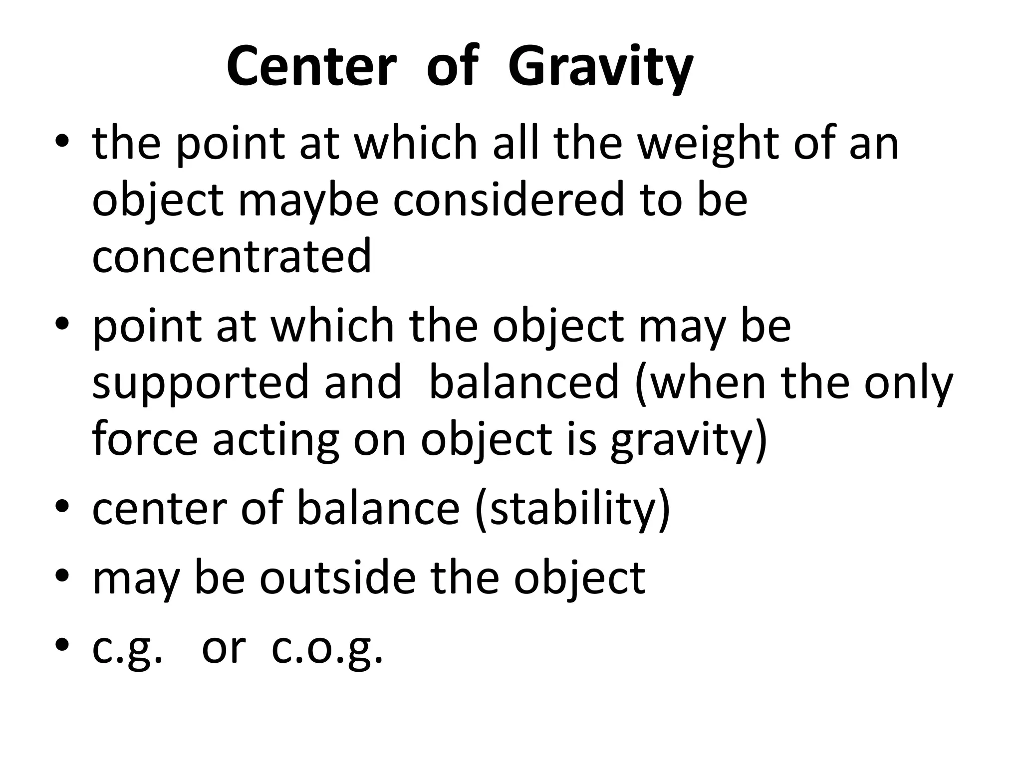 Center of Gravity | PPTX