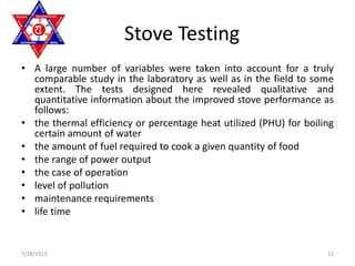 6 Cookstoves Testing at Centre for Energy Studies (CES), IOE | PPT