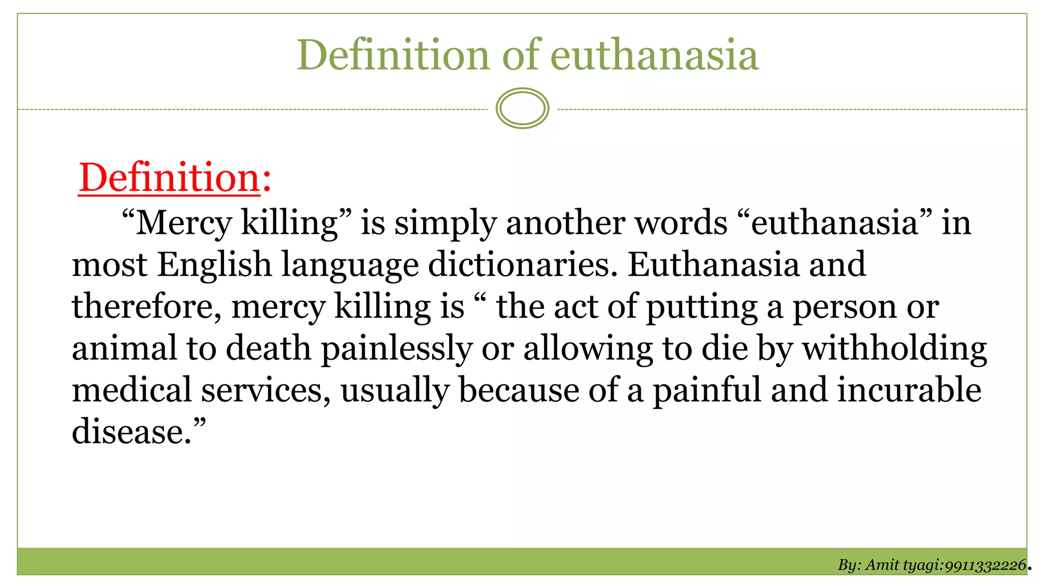 EUTHANASIA (PPA) | PPTX