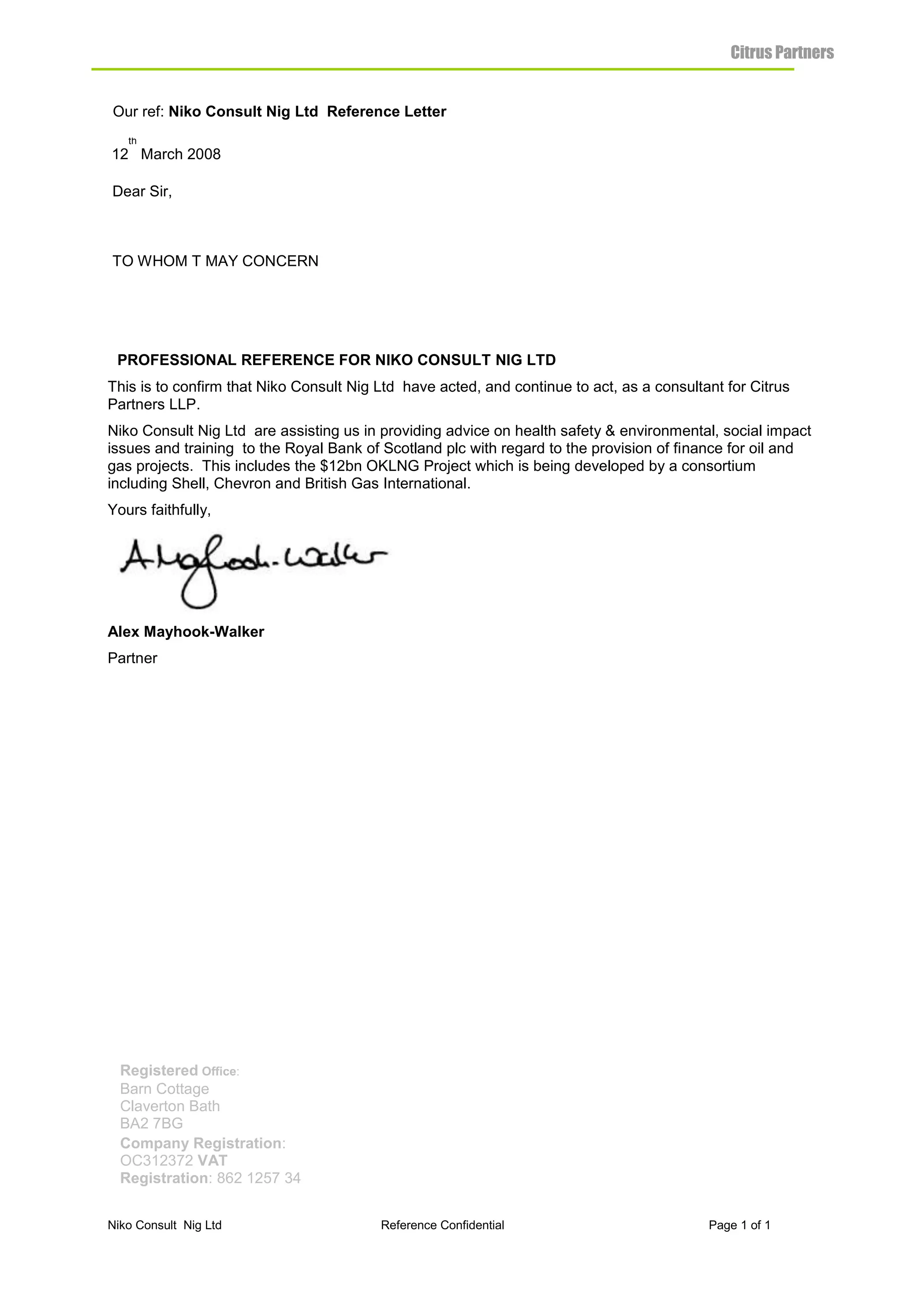 Niko Reference 120308. | PDF